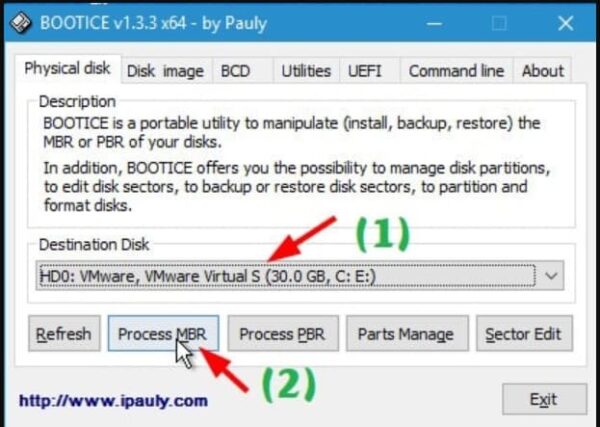 Hướng dẫn sử dụng phần mềm BOOTICE | azcomputer.vn